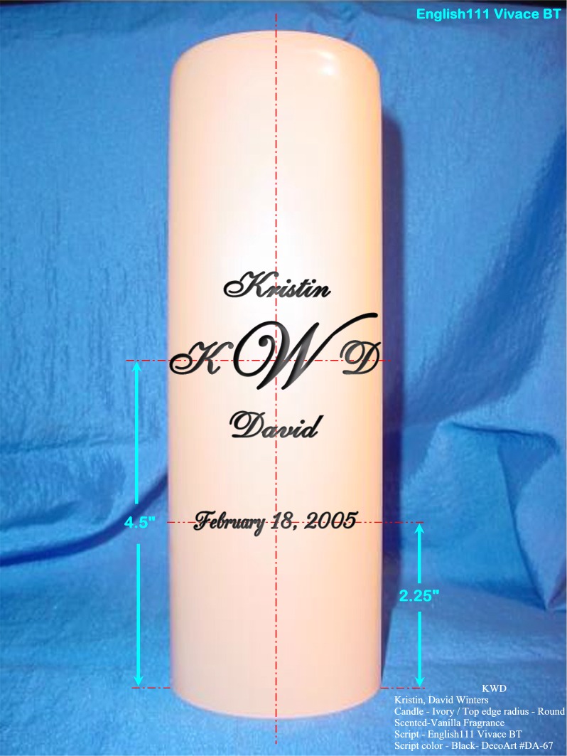 Monogrammed Unity Candles